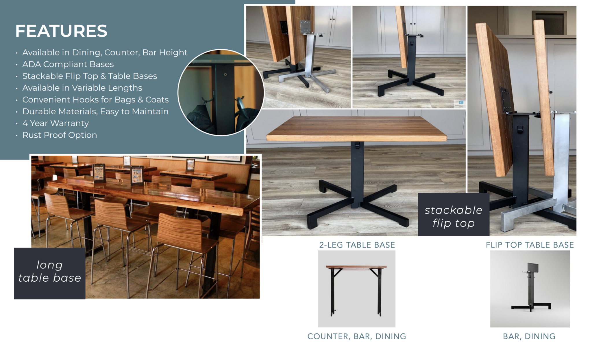 Rockless Tables for Restaurants | SCI